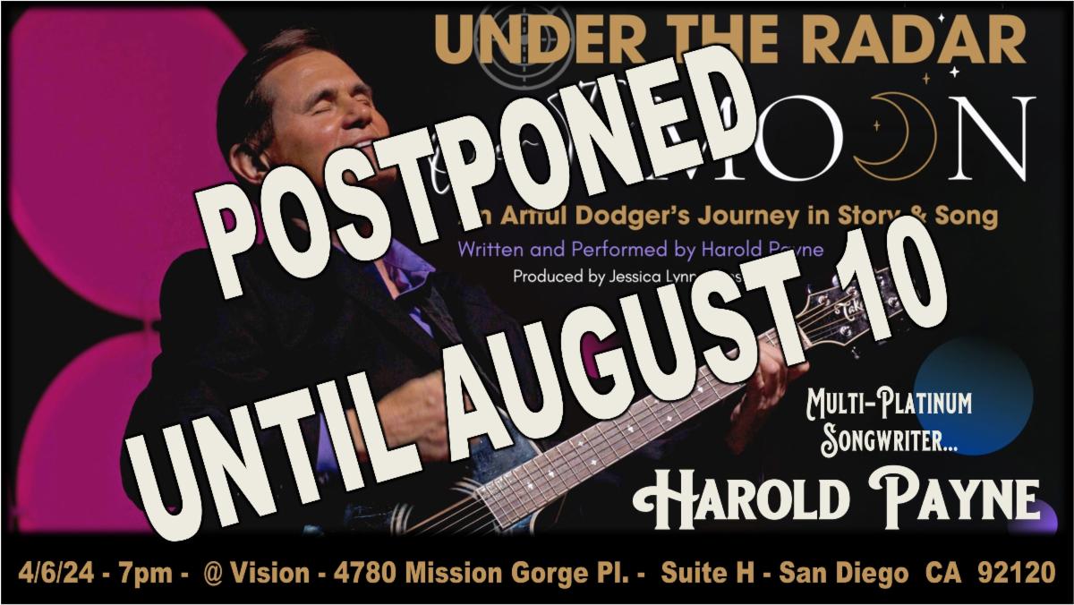 Postponed Concert: Harold Payne – Under the Radar Over The Moon ...