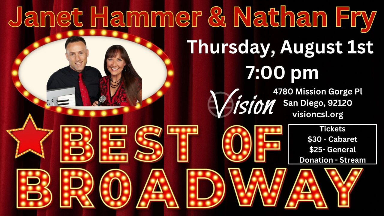 Concert: Janet Hammer & Nathan Fry – “Best of Broadway” | VISION: A ...